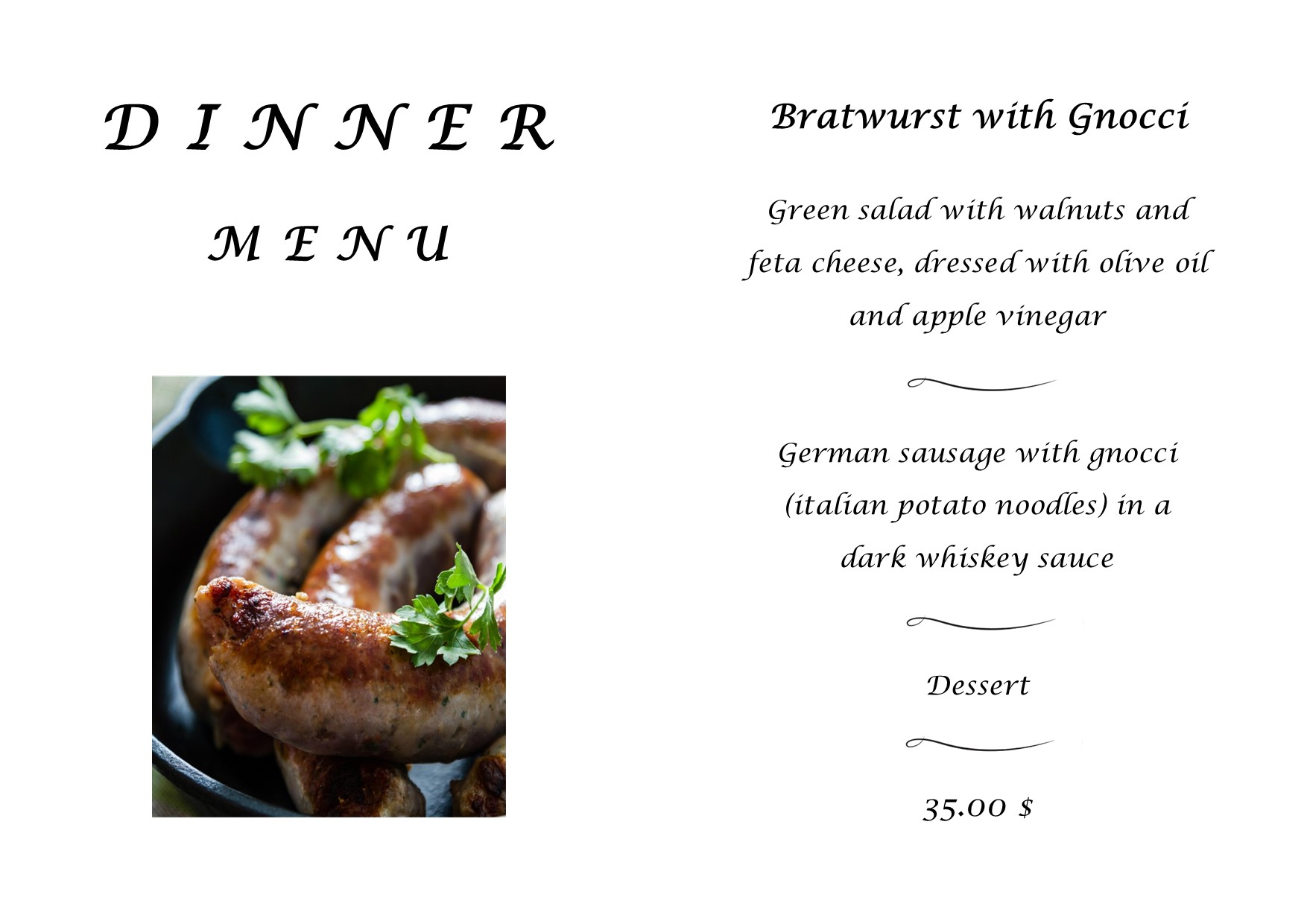 Dinner Menues - GG-Ranch